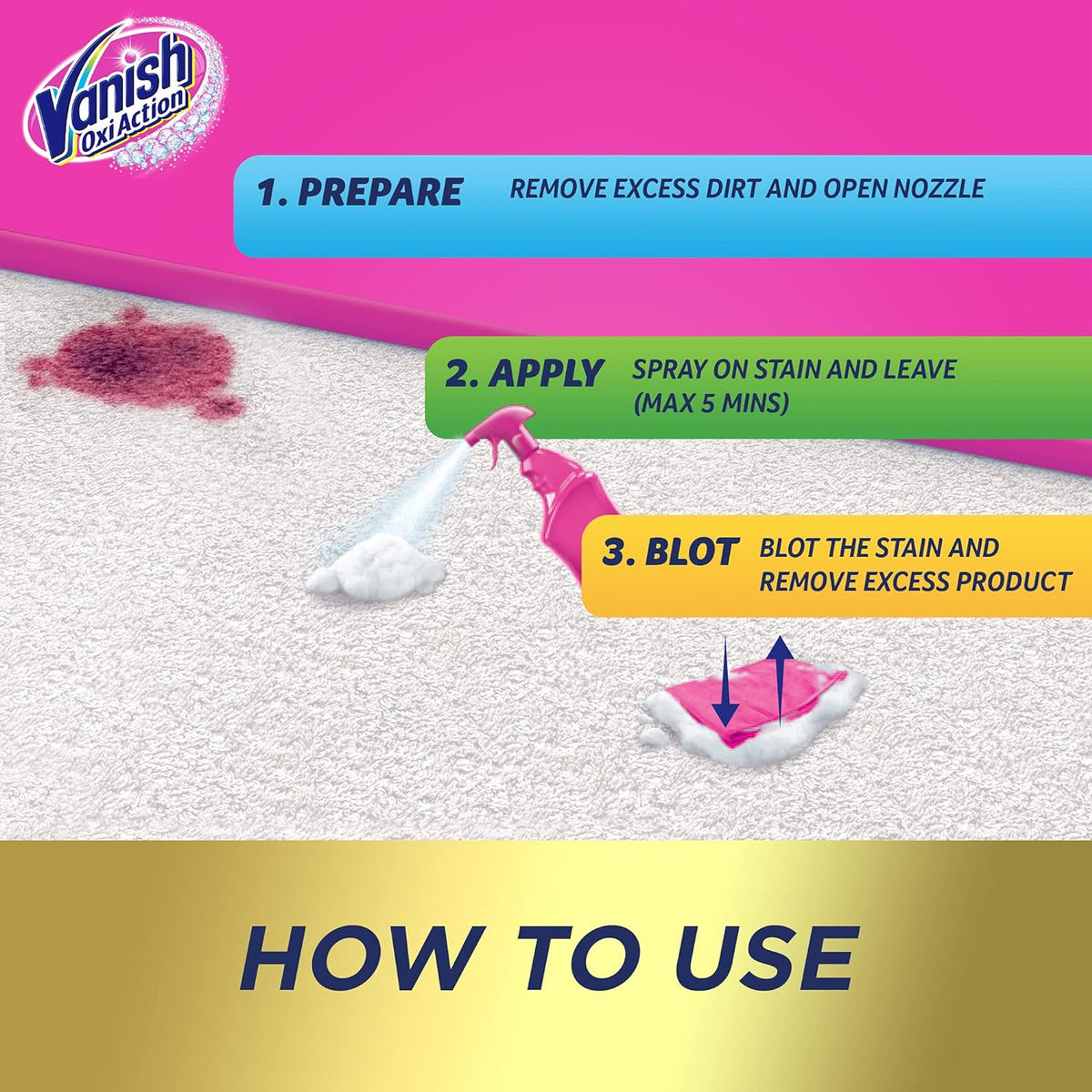 Vanish Oxi Action Bleach Free Laundry Stain Remover – Quailitas Limited